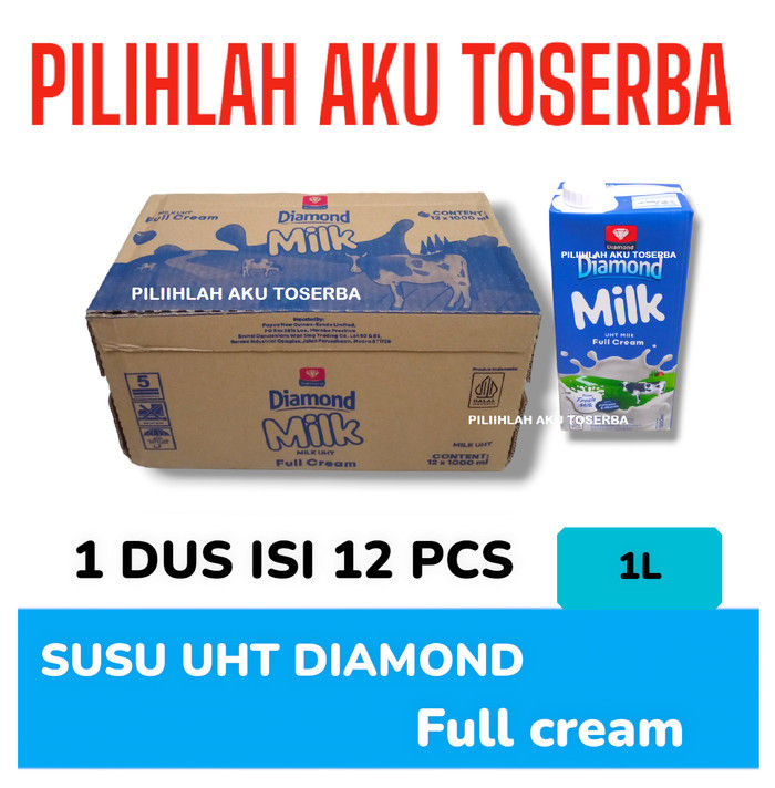 SUSU DIAMOND UHT FULL CREAM 1 LITER - (1 DUS ISI 12 PCS) | Lazada Indonesia
