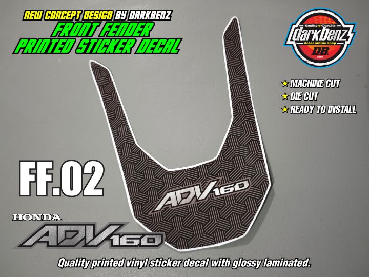 Honda ADV 160 New Concept Design for Front Fender Printed Sticker ...