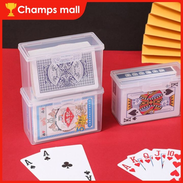 Plastic Storage Poker Case Transparent Playing Cards Container Desk ...