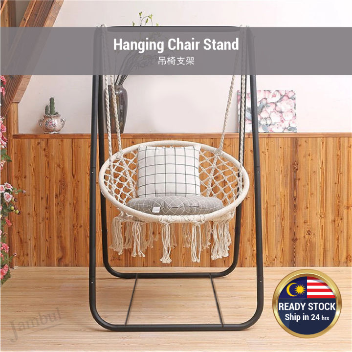 Outdoor Indoor Hammock Hanging Swing Chair Metal Steel Frame Stand Luar ...