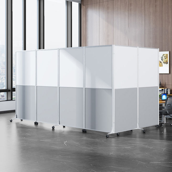 Mobile screen folding office partition glass high partition can be ...