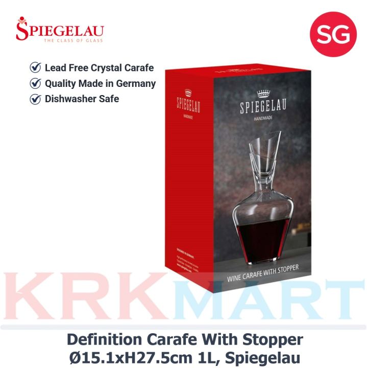 SPIEGELAU DEFINITION Carafe with Stopper Ø15.1xH27.5cm, 1L | Lazada ...