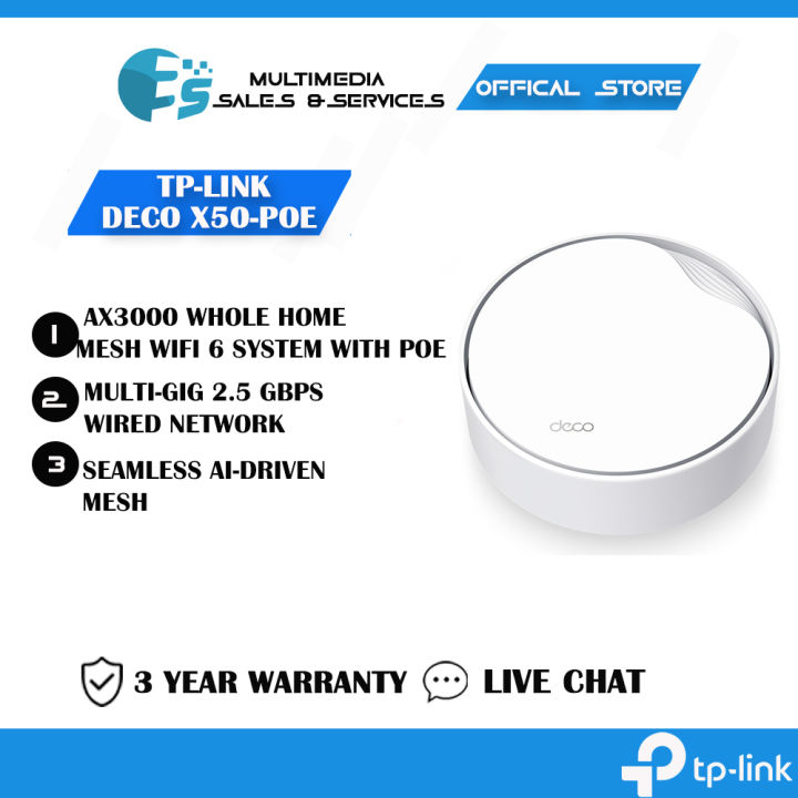 Tp-Link Deco X50-POE AX3000 Whole Home Mesh WiFi 6 System with PoE ...
