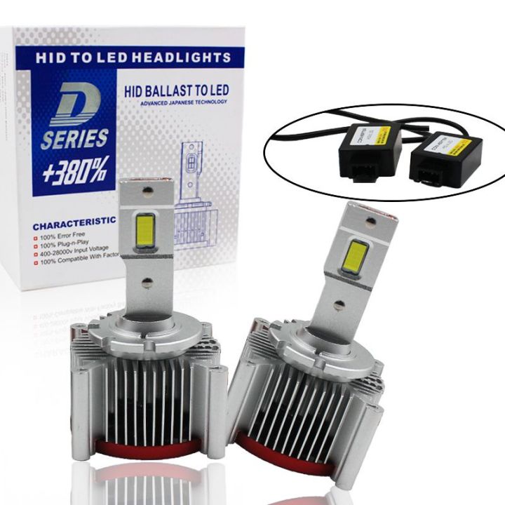 2PCS Canbus D1S D2S D3S D4S Car LED Headlight Car Light Bulb 70W 12000LM 6000K 100% Plug&Play ...
