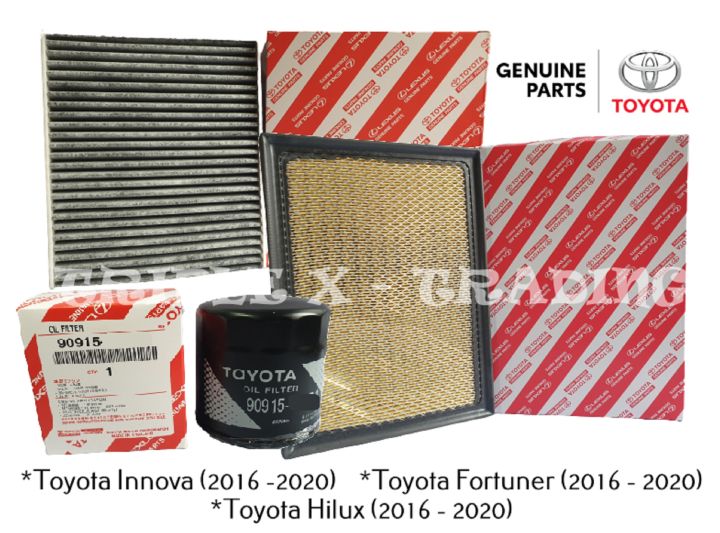 TOYOTA COMBO ENGINE Oil Filter & ENGINE Air Filter & AC Cabin Filter ...