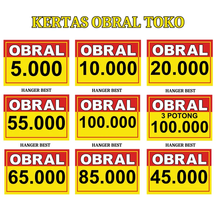 Kertas Tulisan Harga Bandrol / Kertas Tulisan Laminating / Name Tag ...