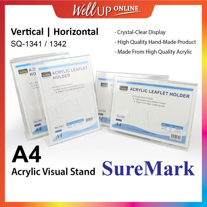SureMark - Acrylic Leaflet Holder A4 Acrylic Display Stand L-shape ...