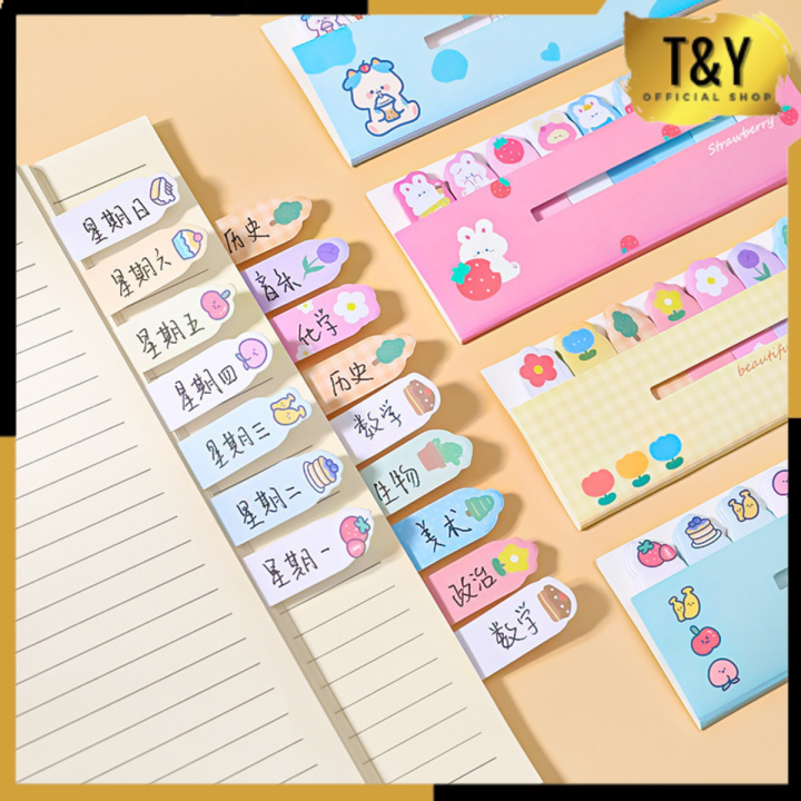 TY Sticky Notes Karakter 8IN1 Tempelan Kertas Catatan 120 Lembar ...