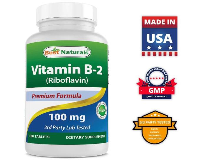 Adult Vitamin B2 Best Naturals Vitamin B2 Riboflavin Riboflavin180 ...