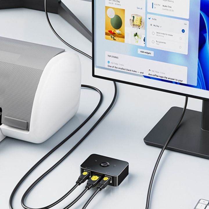 【Support-Cod】 2 Computer External Components USB Printer Sharer Device ...