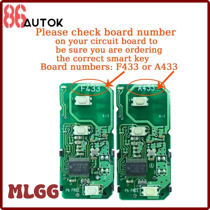 [MLGG] Auto Smart Remote Key for Toyota Land Cruiser Prado Camry Crown ...