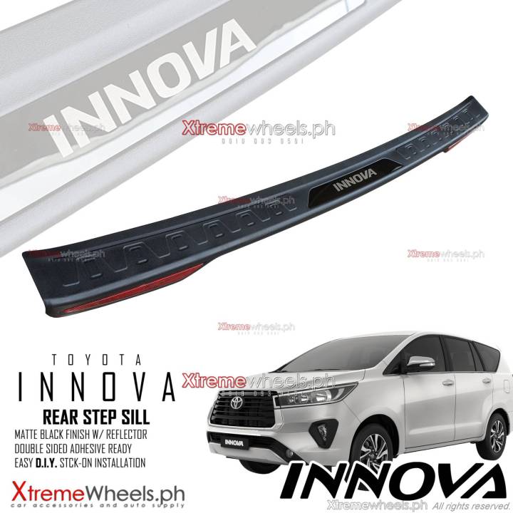 Toyota Innova 2020-2025 V2 Rear Bumper Protector With Reflector / Step ...
