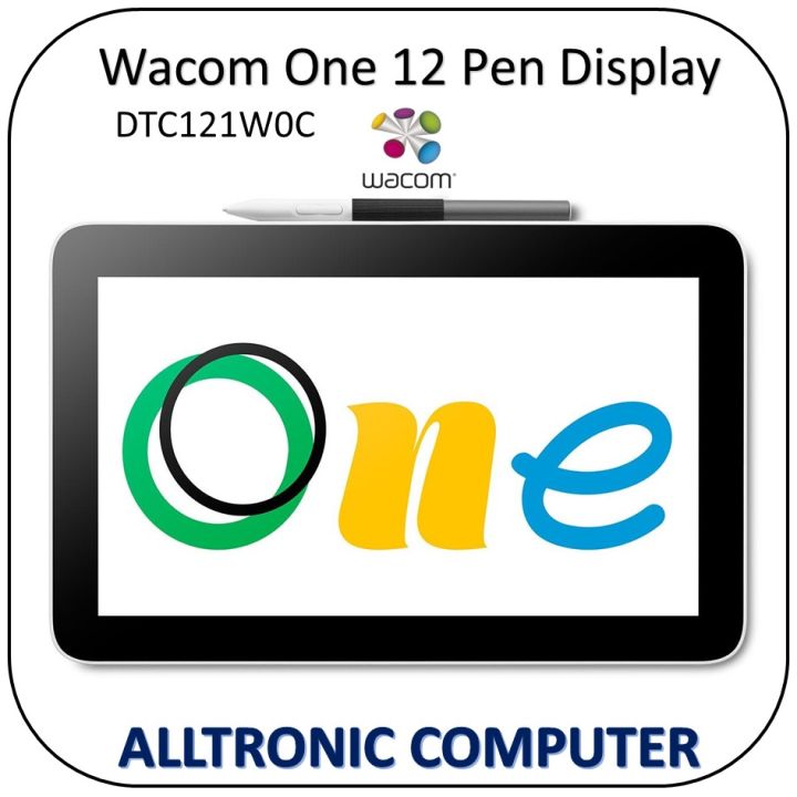 Wacom One 12 Pen Display DTC121W0C 11.6 Inch Full-HD Screen Drawing ...