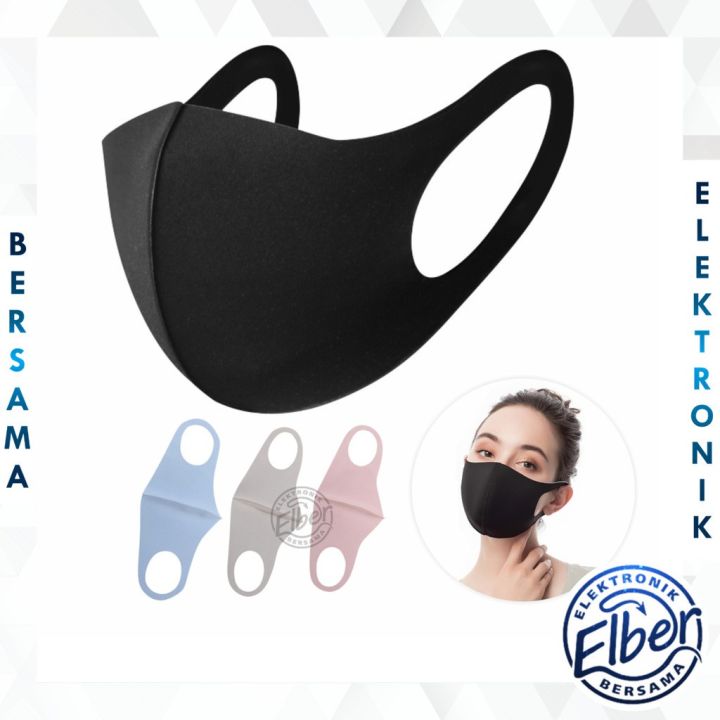ELBER MS01 Masker Scuba Kain Dewasa Dan Anak Warna Polos Earloop Murah ...