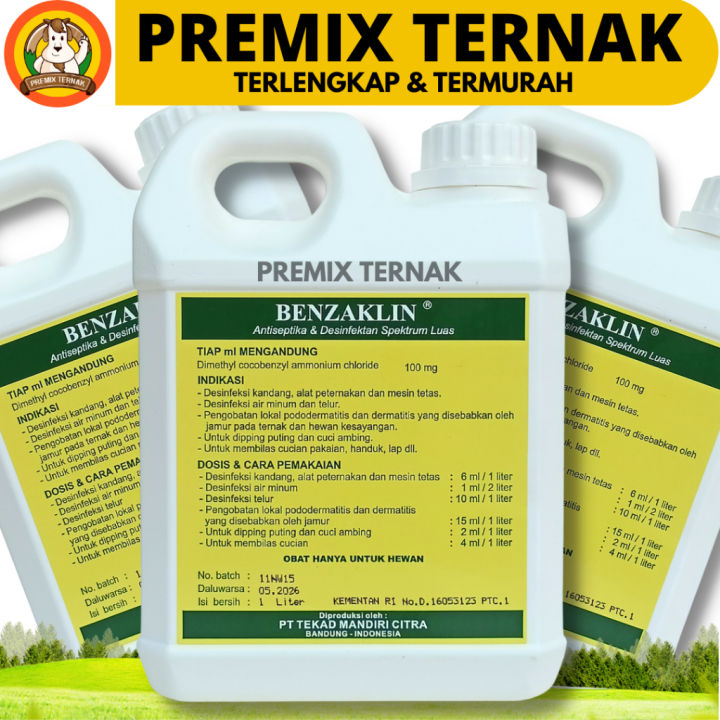 DESINFEKTAN BENZAKLIN 1 LITER - Desinfektan Dan Antiseptik Kandang ...