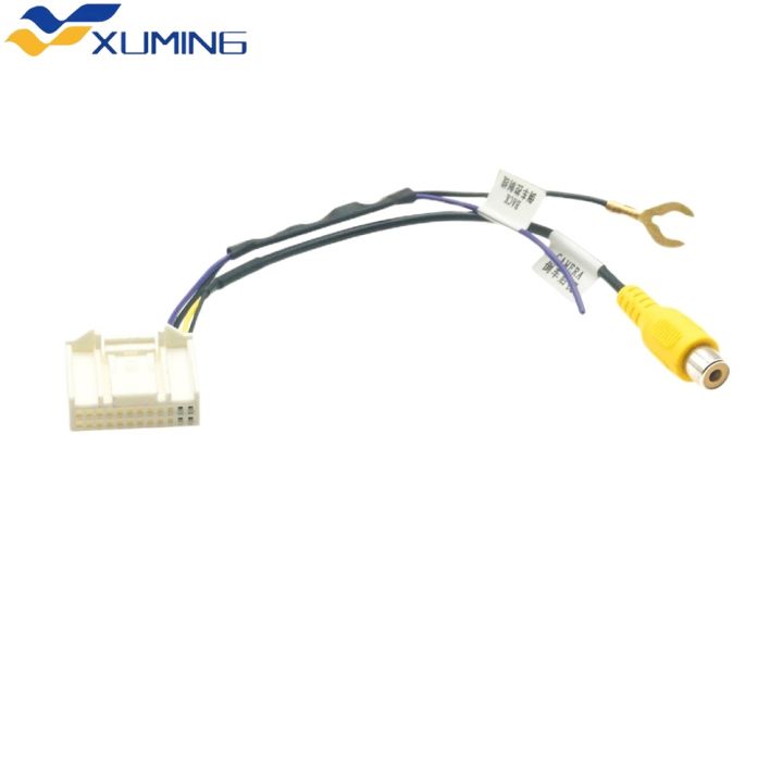 Xuming Car 24-pin Reverse Camera Video Input Adapter Wiring Cable Use ...