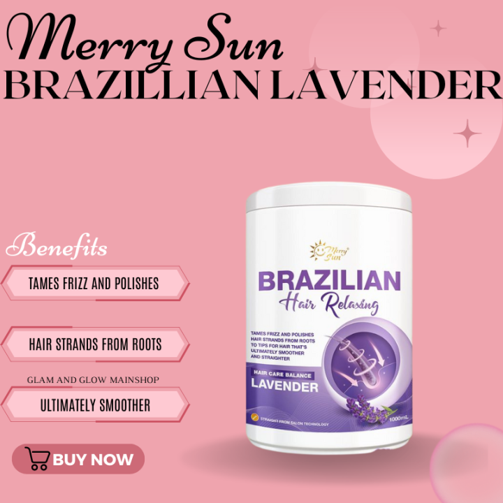 Merry Sun Brazilian Hair Relaxing Lavender Hair Care Treatment Balance ...