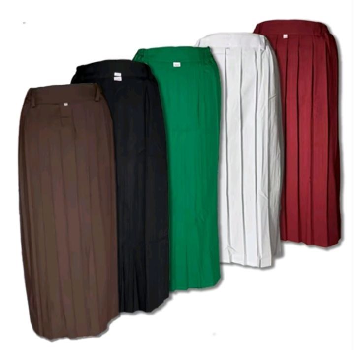 seragam sekolah sd / mi anak perempuan rok rempel panjang merah putih hitam coklat hijau ...