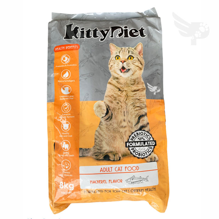 Kitty Diet 8kg - Mackerel Flavor - Adult Cat Food - Cat Food ...