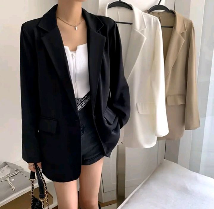 New arrival balzer for womens autumn blazer lapel solid single-breasted ...