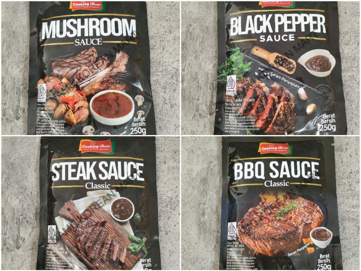 Cooking Master BBQ Sauce 250gr / Mushroom Sauce / Steak Sauce / Black ...