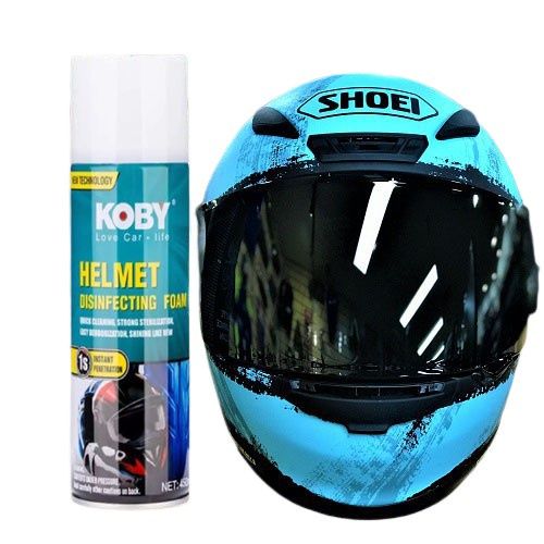 Original Koby Helmet 450ml Disinfecting Foam Spray and 20ml Anti Rain ...
