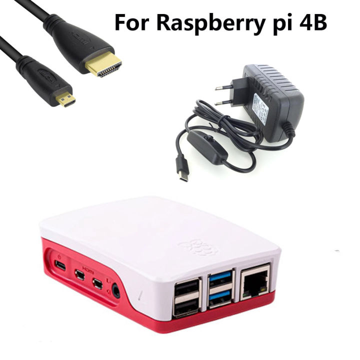 Raspberry Pi 4 Model B Starter Kit Power Supply Official Case | Lazada