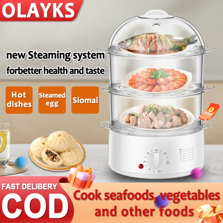 Electric steamer multi-function electric steamer three-layer large ...