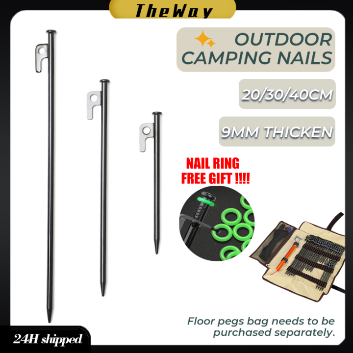 tent flysheet peg 20/30/40 cm Outdoor camping ground nails tent canopy ...