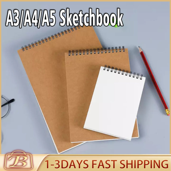 A3/A4/A5 Sketch Notebook sketchbook Thick paper Spiral notebook Art ...