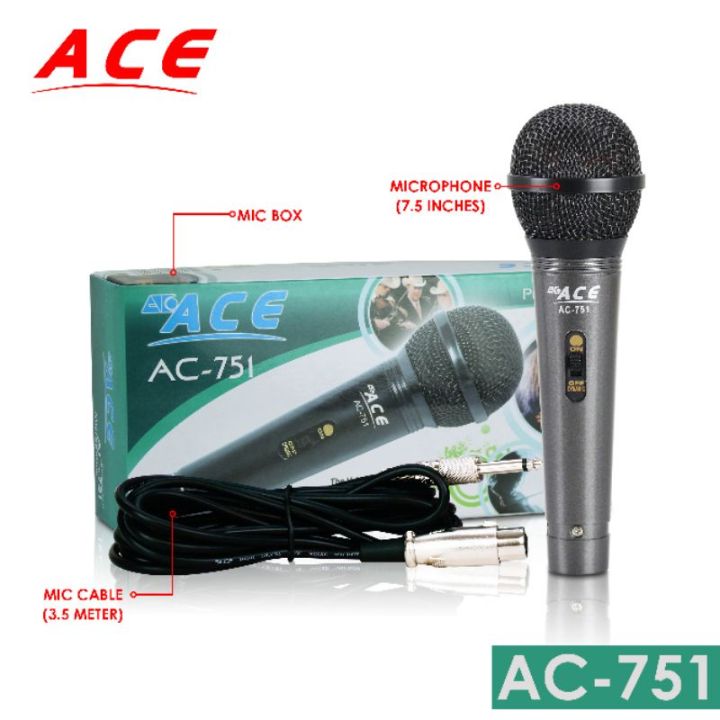 ACE PROFESSIONAL WIRED MICROPHONE | Lazada PH