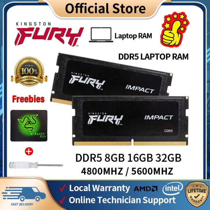 Kingston FURY IMPACT DDR5 RAM Laptop SODIMM 4800Mhz/5600Mhz 1.1V Gaming RAM Notebook Memory(8GB ...