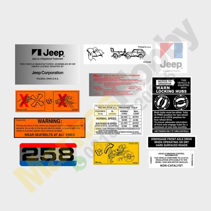 Sticker Jeep CJ 7 Set | Lazada Indonesia