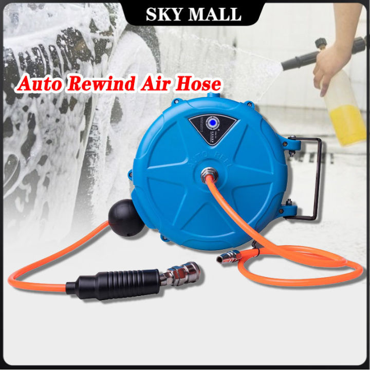 10M PU8 Air Hose Reel Auto Retractable Pneumatic Hose Reel Spring ...