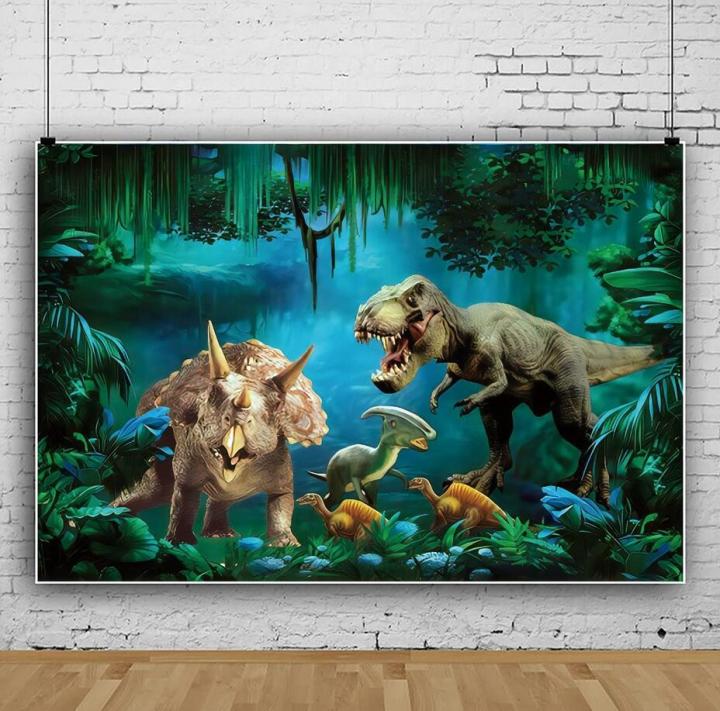 Dinosaur Photography Backdrop Primeval Forest Theme Party Background ...