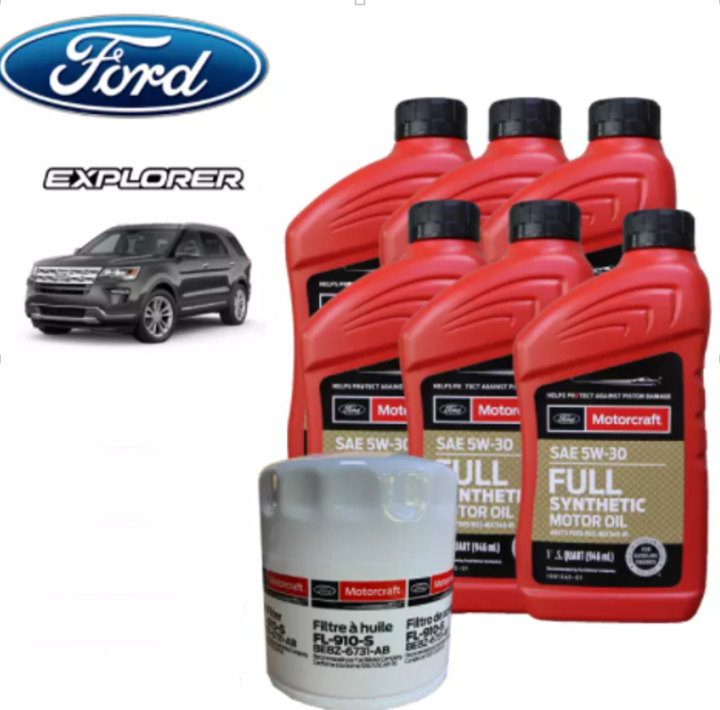 Motorcraft Fully Synthetic SAE 5W-30 Oil Change Bundle for Ford ...