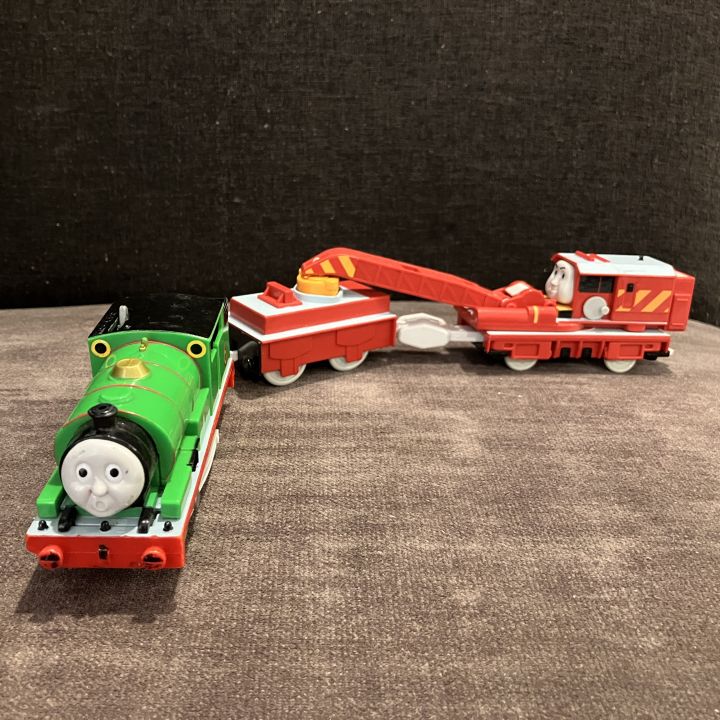 Preloved Tomy Thomas and Friends TS-17 Percy and Rocky plarail train ...