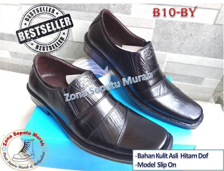 Sepatu Pantovel Seri B.10-BY Kulit Asli Motif Kulit Buaya | Lazada ...