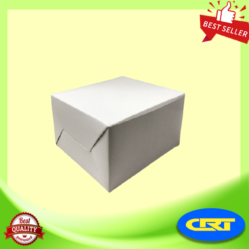 10pcs Cake Box / Pizza Box / Kotak kek putih / Donut / Kek Pisang 5'x4 ...