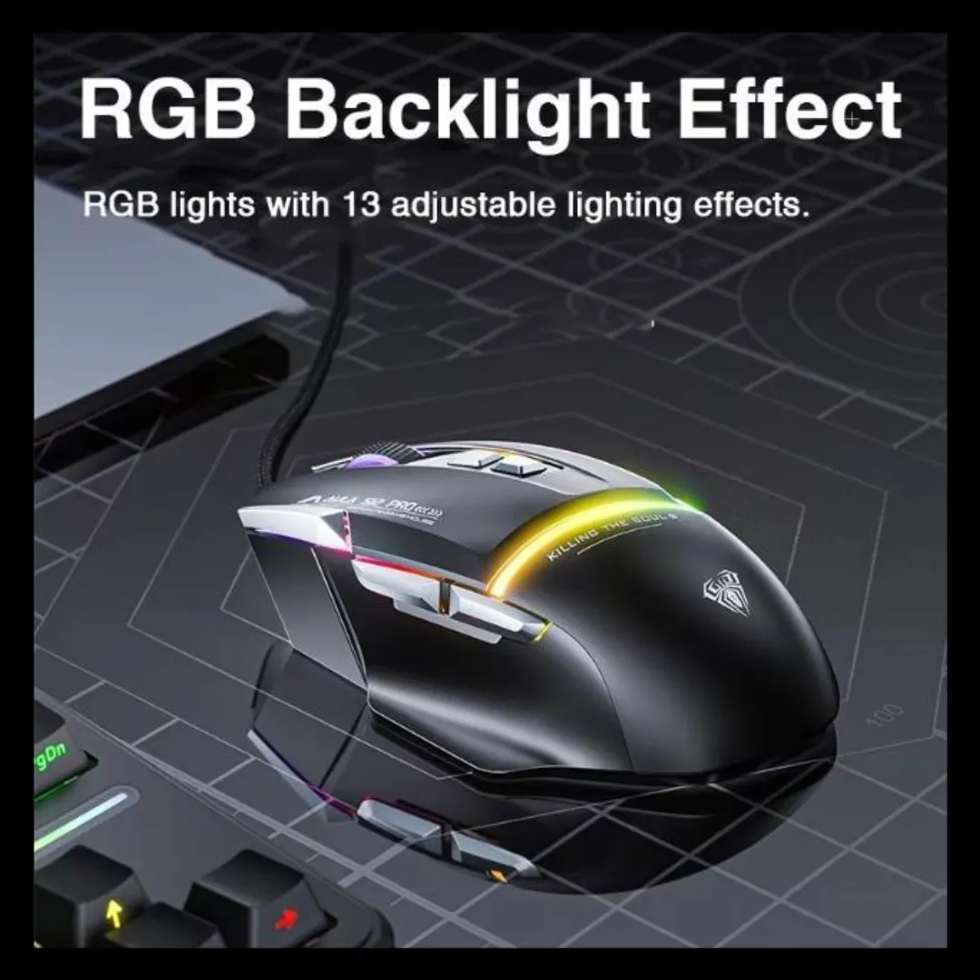 AULA S12PRO Gaming Mouse – High Precision & RGB