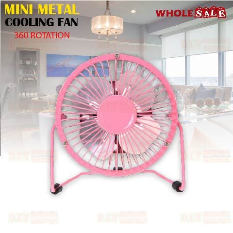 Mini Metal (6inch) USB Fan Desktop Office Table Cooling Mute Rotating ...