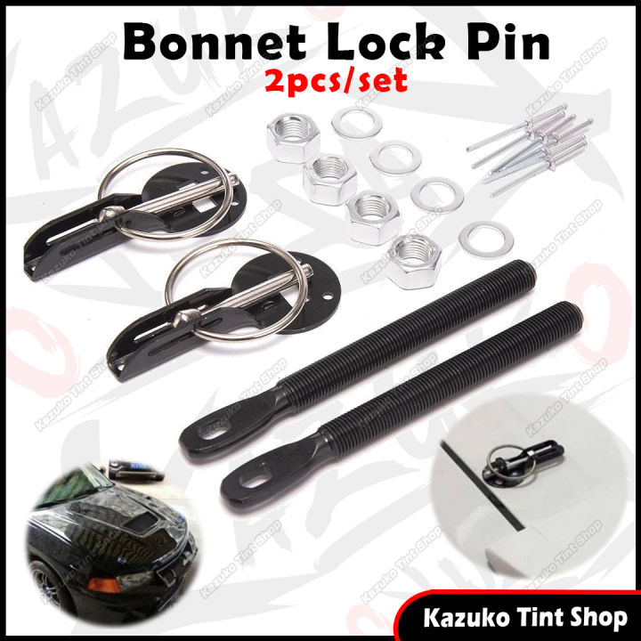 Universal Car Bonnet Lock Pin Hood Pin DIY Car Mount Security Latch Kit ...