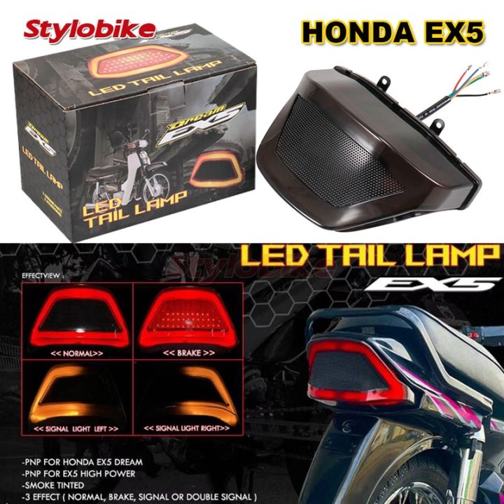 Honda EX5 Dream Hi Power Tail Lamp LED TST Design Plug N Play EX5 LAMPU ...