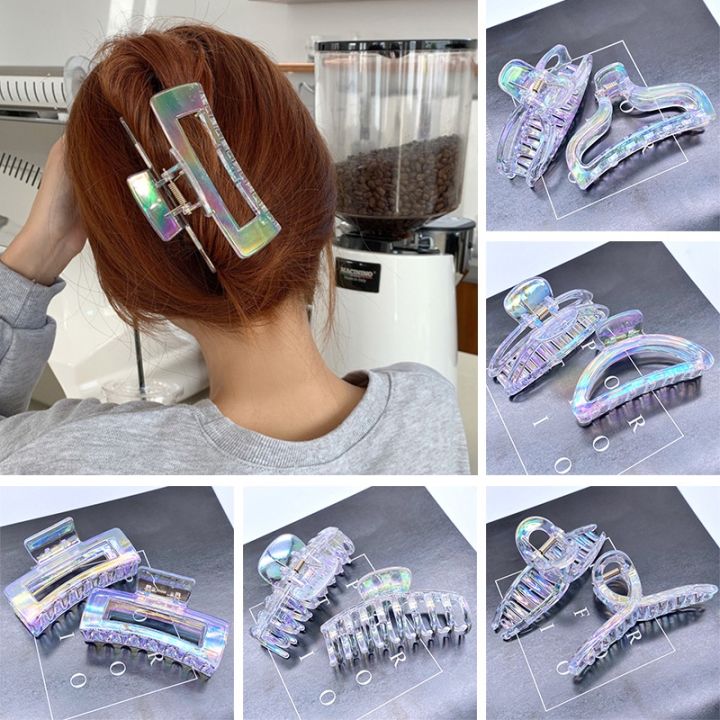 Colorful Mermaid Girl Color Catch Clip Large Hair Catch Girl Hairpin ...