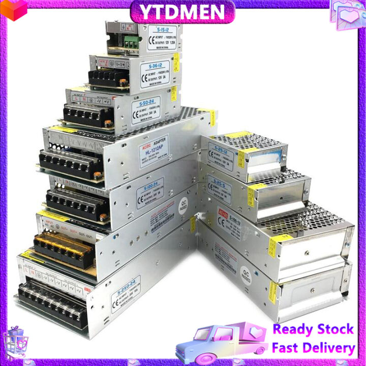 YTDMEN Lighting Transformers AC 220V To DC 12V for Led Strip Light Lamp Power Adapter Supply DC ...