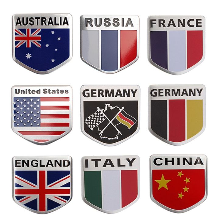 2Pieces/Set Germany Italy France Flag Metal Car Sticker For Honda ...