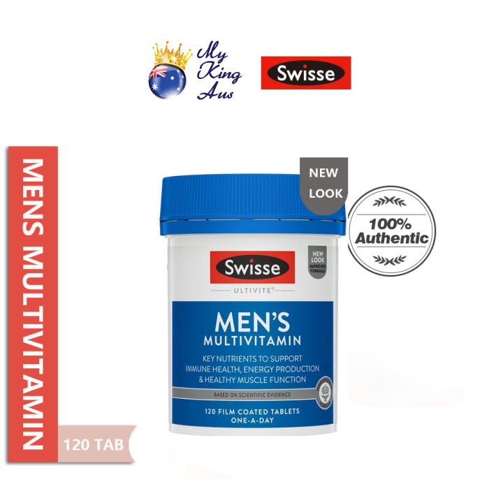 Swisse Ultivite Men's Multivitamin 120 Tablets NEW LOOK (EXP:11-2027) General Health and ...