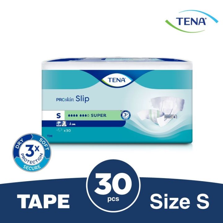 Adult diaper TENA Slip Super S30s/M10s/L10s | Lazada