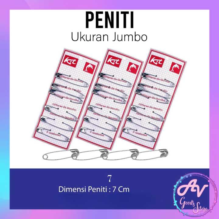 1PAK PENITI JUMBO ISI 6PCS / PENITI BESAR / PENITI KASUR / PENITI BAYI ...