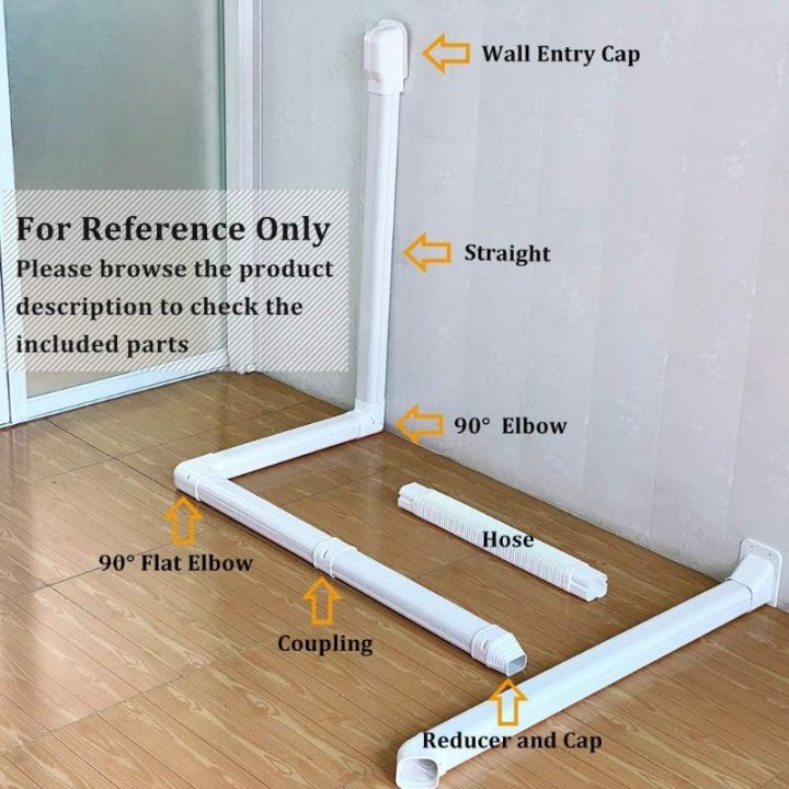 3"x2.5" - PVC Copper Pipe Cladding/Molding Set for Aircon Good for 1hp ...